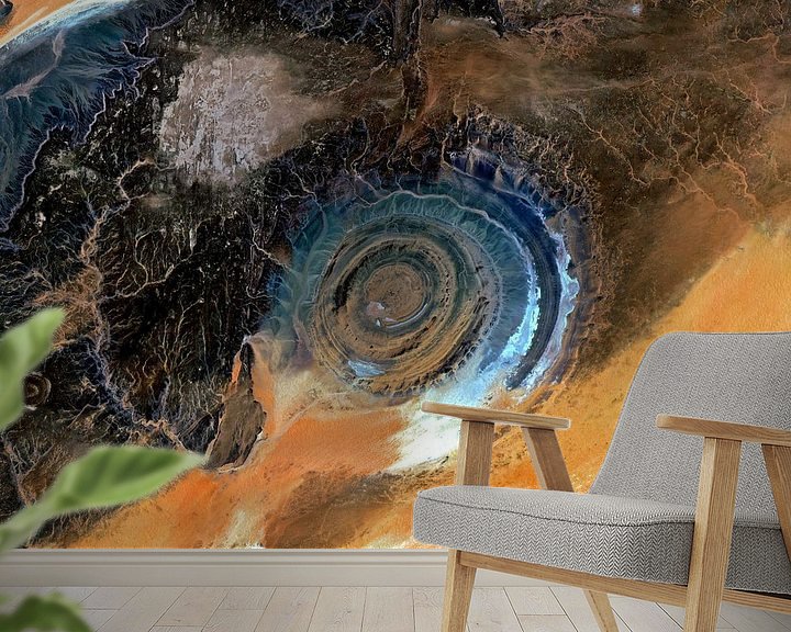 Oog van de Sahara van Bart Hoorweg op canvas, behang en meer